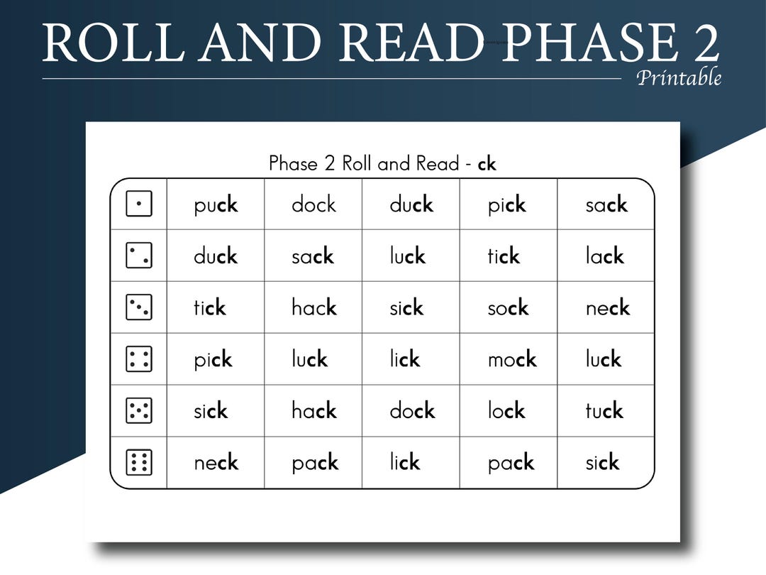 Phonics Phase 2 Sounds Worksheet | Roll the Dice Reading Game | Letter ...