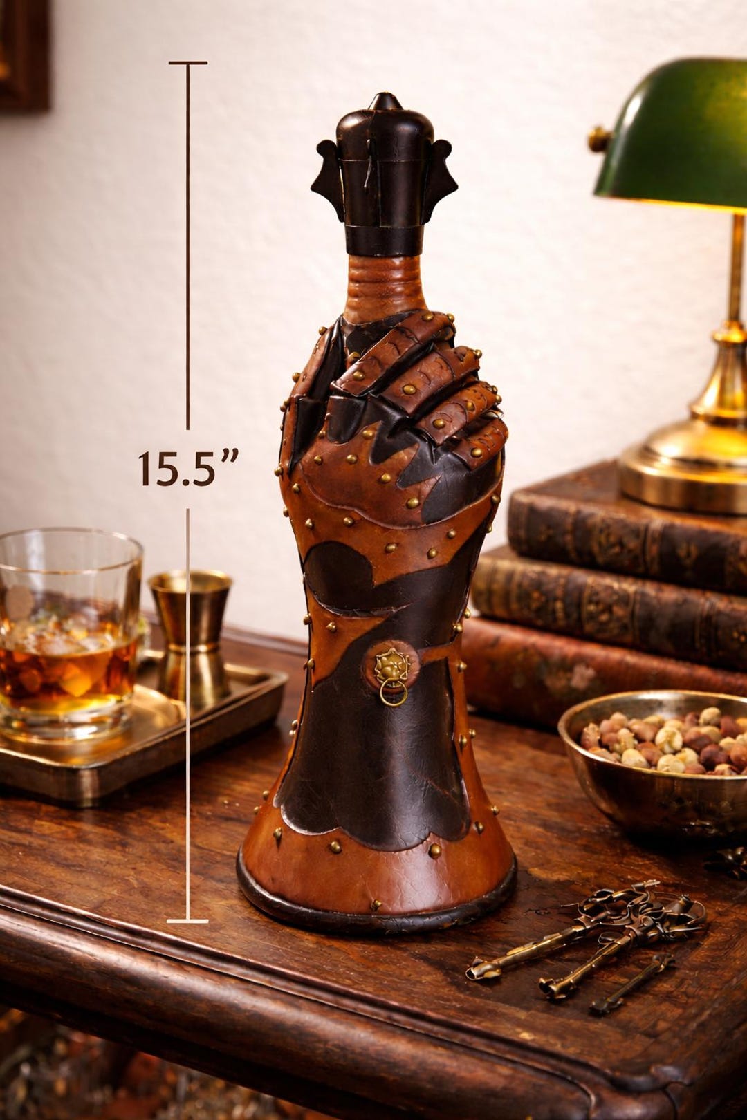 Vintage Italian Leather Wrapped Decanter | Brevettato Made in Italy ...