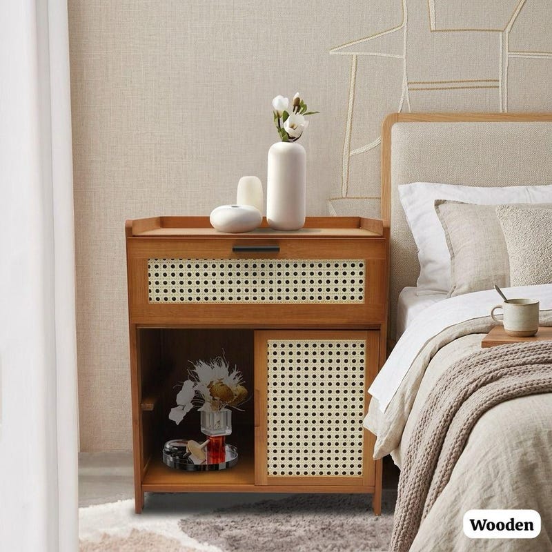 Wood Nightstands Fluted - Etsy