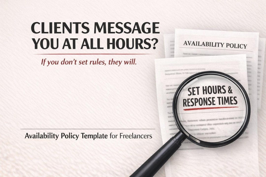 Freelance Availability Policy Template – Set Business Hours, Control ...