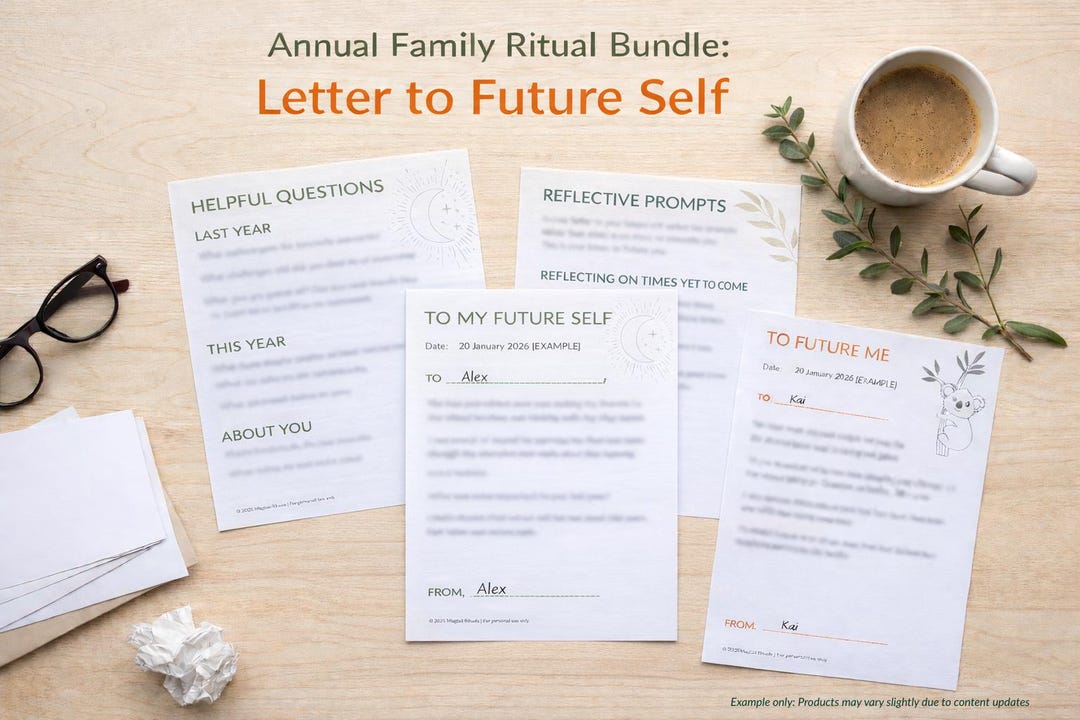 Printable Family Reflection Activity | Annual Ritual Letter With ...
