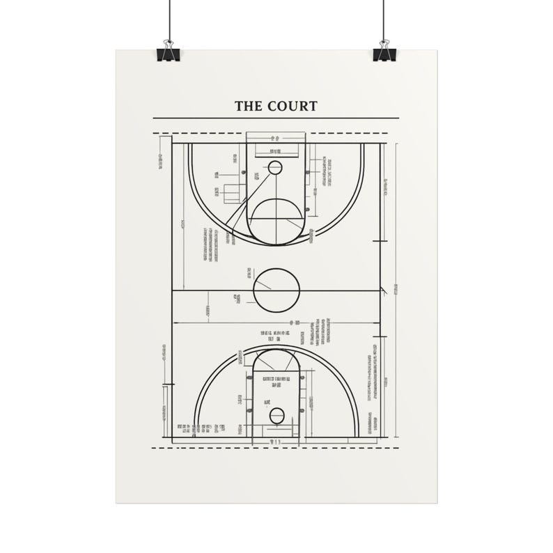 Basketball Court - Digital Print - Etsy