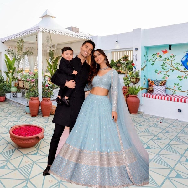 Blue Bridal Lehenga - Etsy