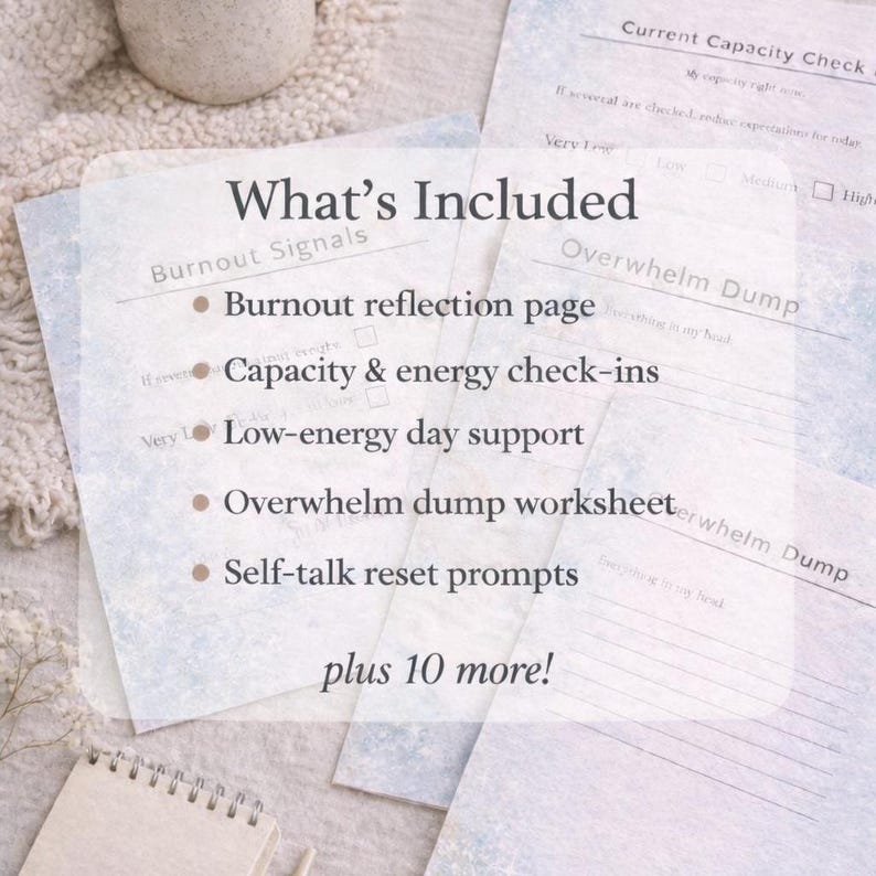 ADHD Burnout Recovery Kit, Audhd Planner & Therapy Journal for Fatigue ...