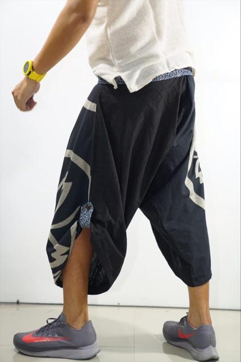 Authentic Samurai Pants With Cherry Blossom Print Japanese Hakama ...