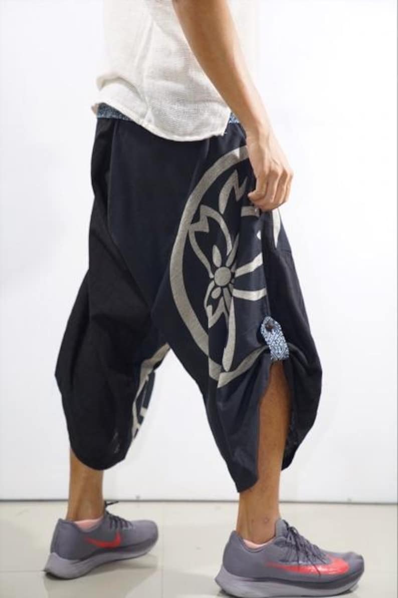 Authentic Samurai Pants With Cherry Blossom Print Japanese Hakama ...