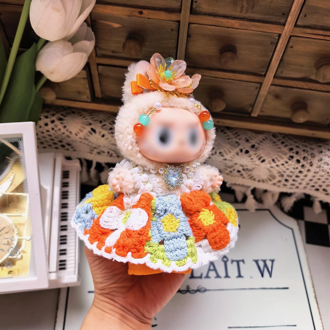Labubu Clothes Crochet Custom Labubu Outfit Colorful Handmade Labubu ...