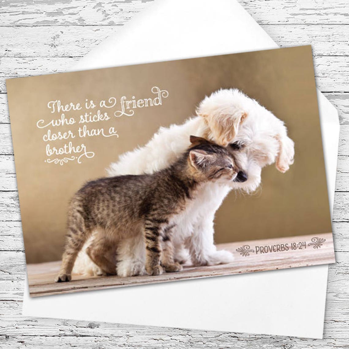 Scriptural Greeting Card Fuzzy Friends - Etsy