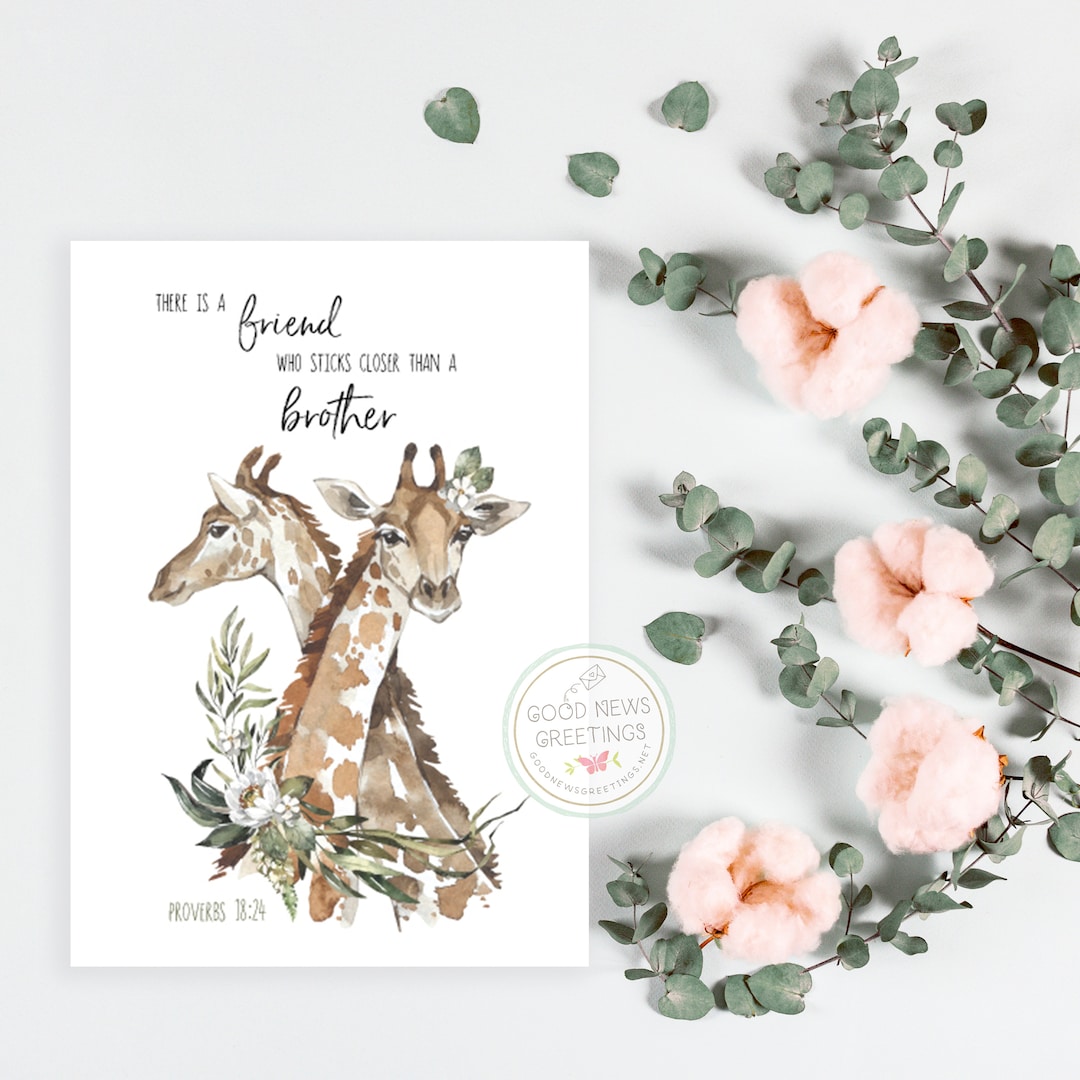 Friendly Giraffe - Encouraging Greeting Card - Etsy