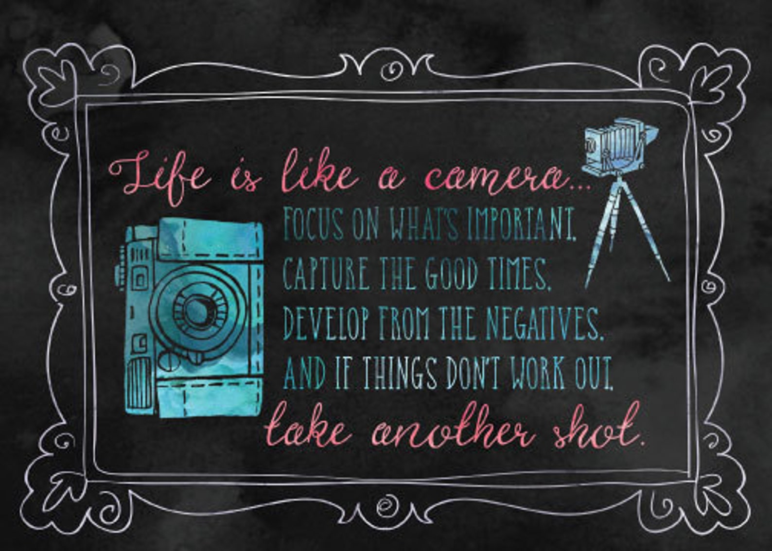 Life is Like a Camera - Greeting Card - Etsy