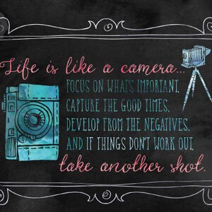 Life is Like a Camera - Greeting Card - Etsy