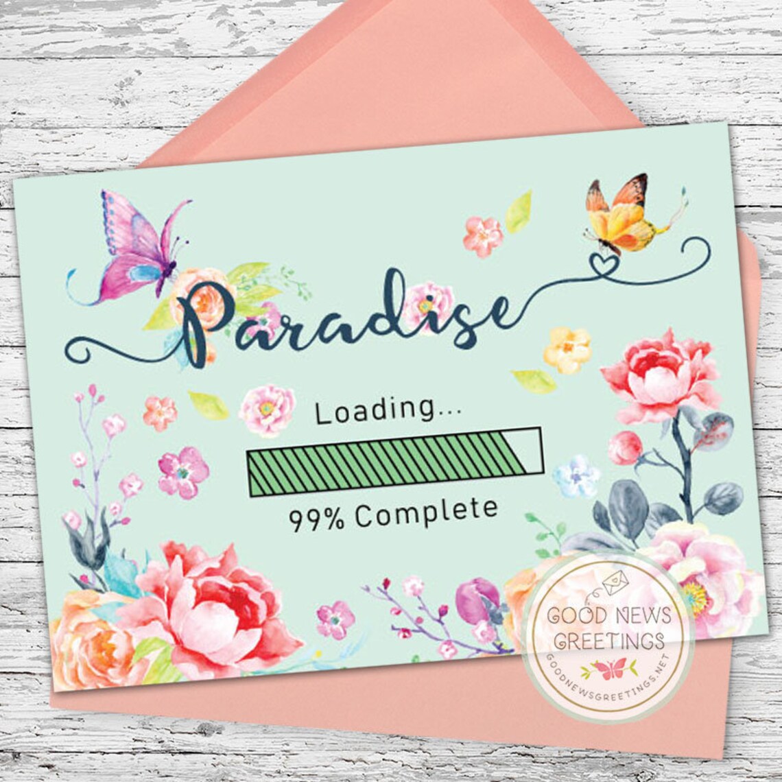 Paradise Loading Greeting Card - Etsy