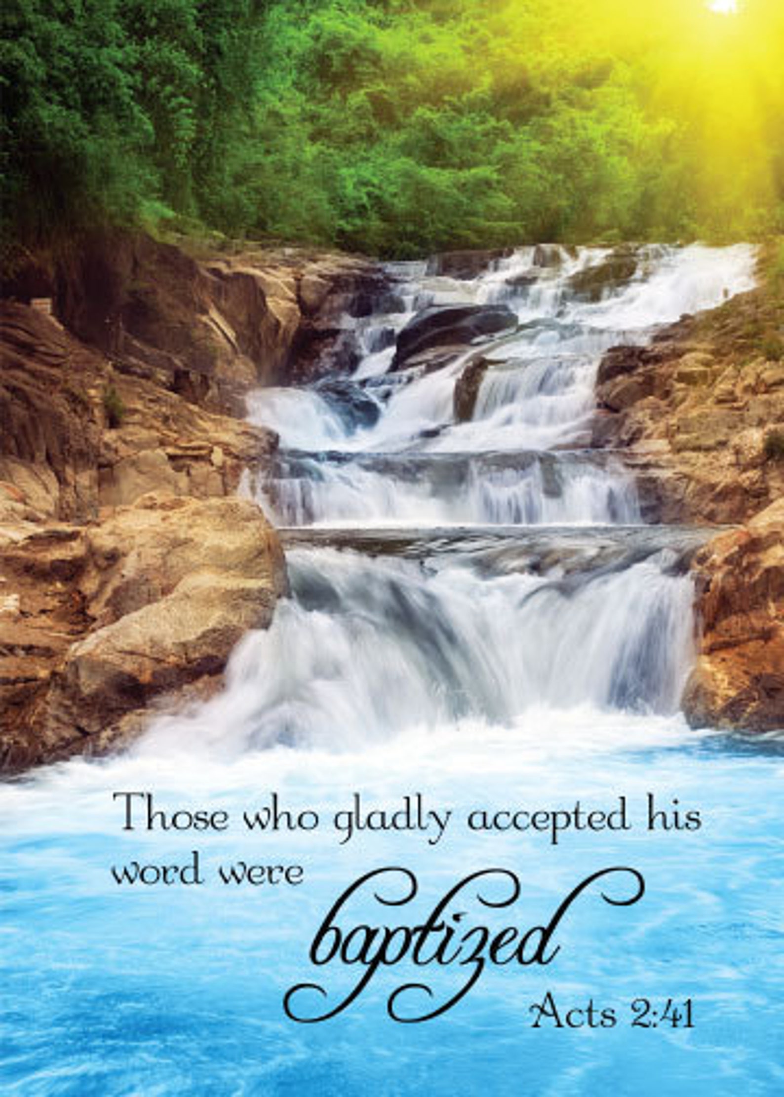 Baptism Scriptural Greeting Card - Etsy