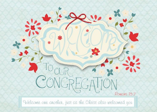 Welcome to Our Congregation Scriptural Greeting Card - Etsy