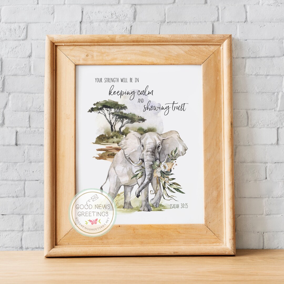 Calm Elephant - Digital Download - Etsy