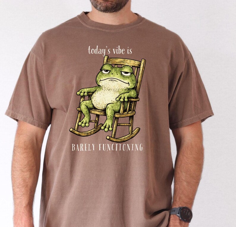 Barely Functioning Funny Frog PNG, Animal Humor Sublimation Design ...