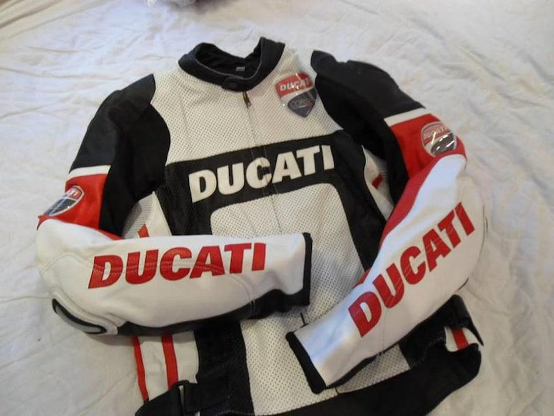 Handmade Ducati Motorcycle Jacket - Custom Motogp Riding Racing Biker ...