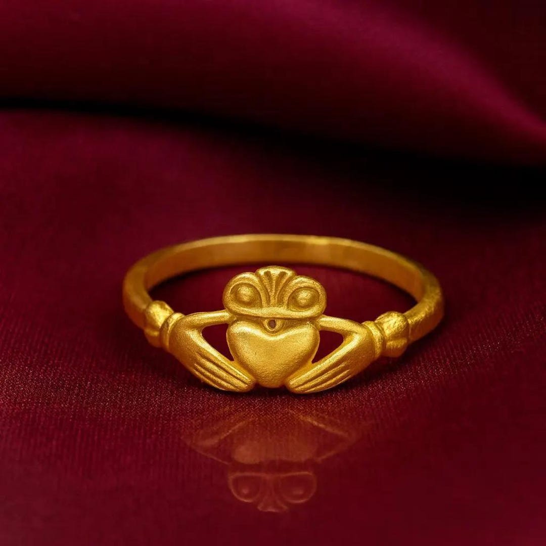 Brass Gold Claddagh Ring: Irish Celtic Promise Ring , Friendship Day ...