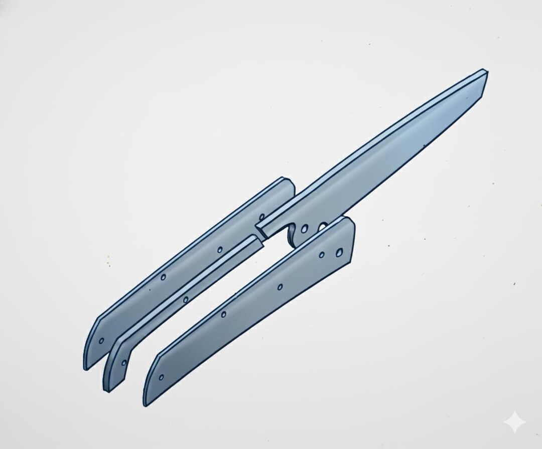 Folding Knife DXF File (laser Cutting) Following Knife - Etsy