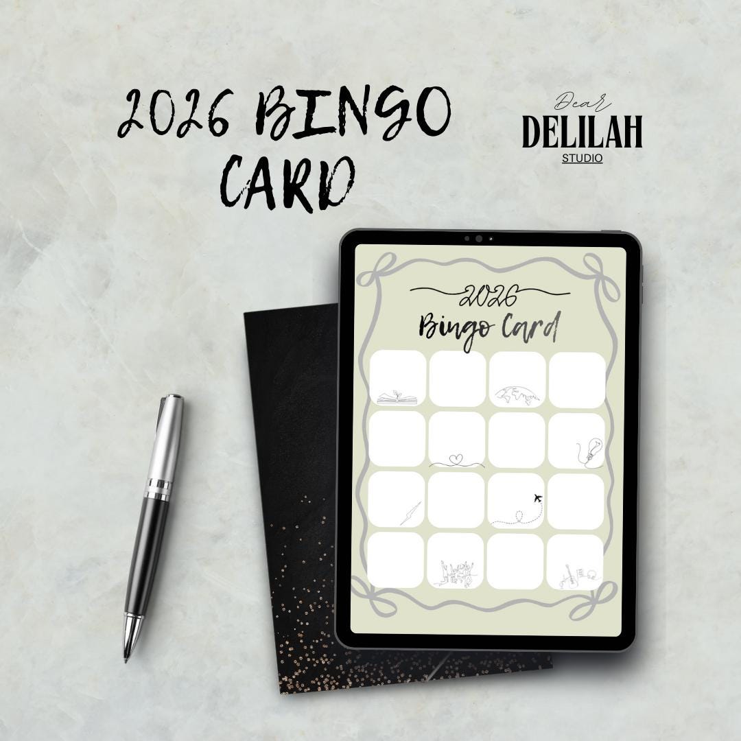 2026 Bingo Card Digital or Printable | Goal Setting | New Year ...