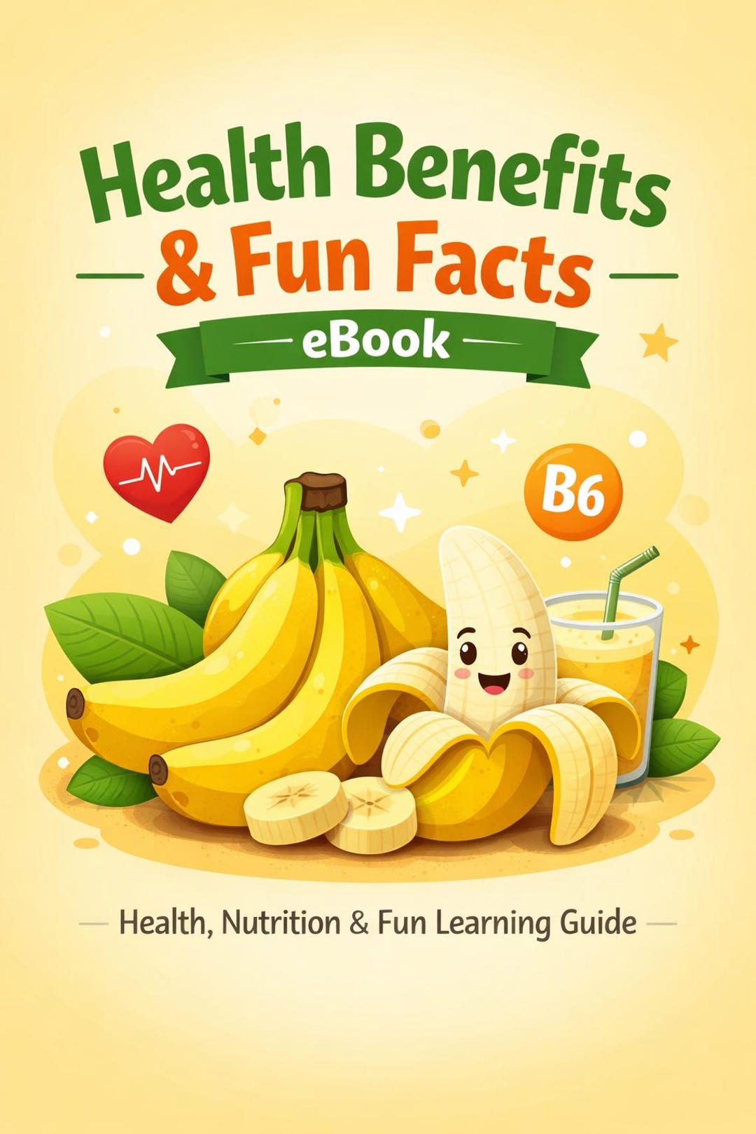 Health Benefits Fun Facts Banana Ebook for Kids, Cute Banana ...