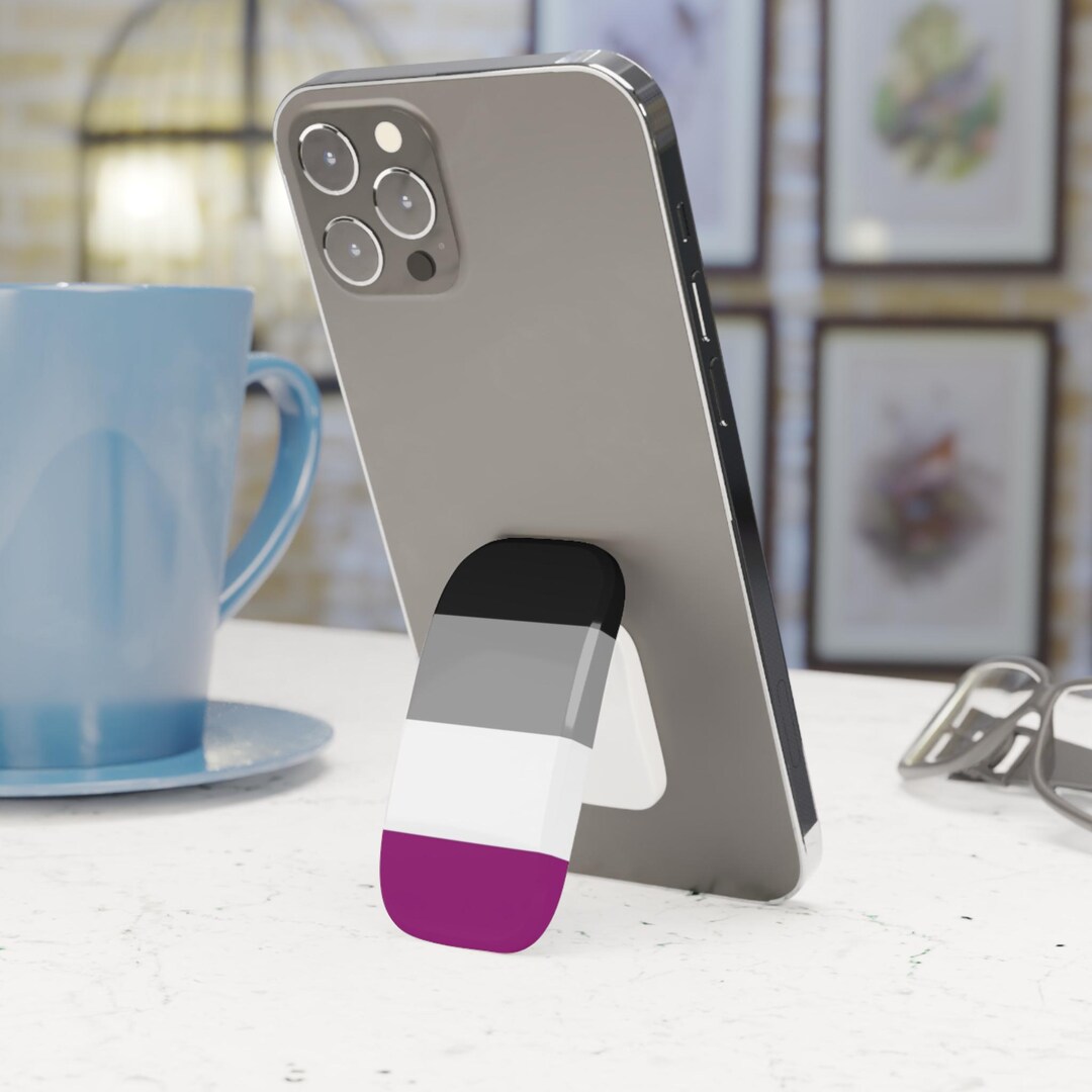 Asexual Pride Flag Phone Click-on Grip - Asexual Pride Phone Grip ...