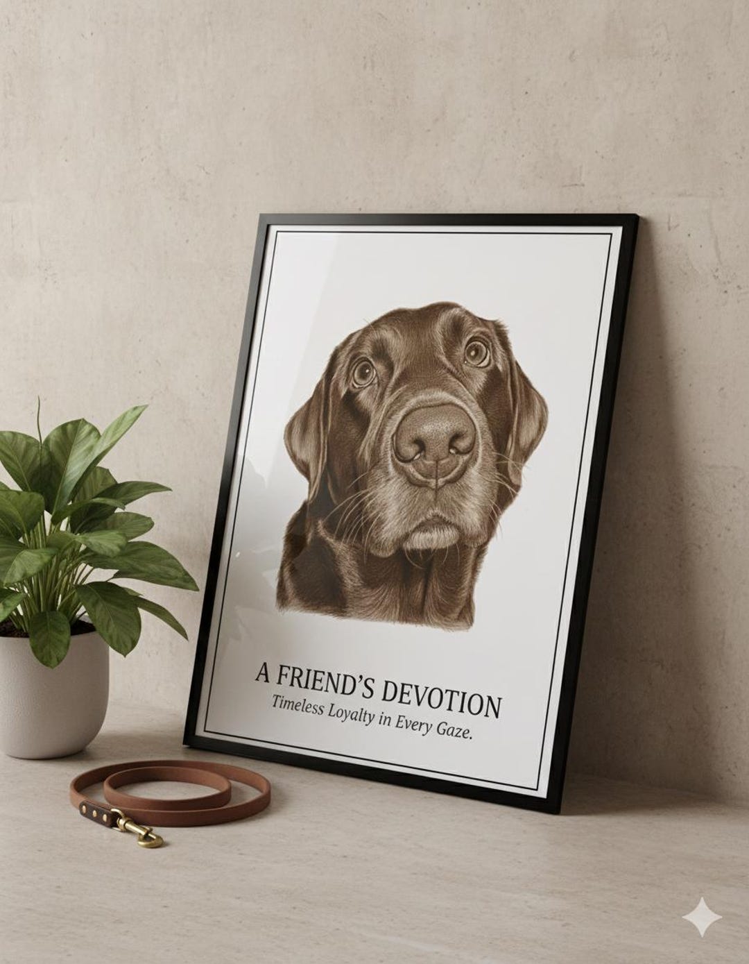 Chocolate Lab Pencil Drawing, Vintage Style Pet Portrait (digital ...