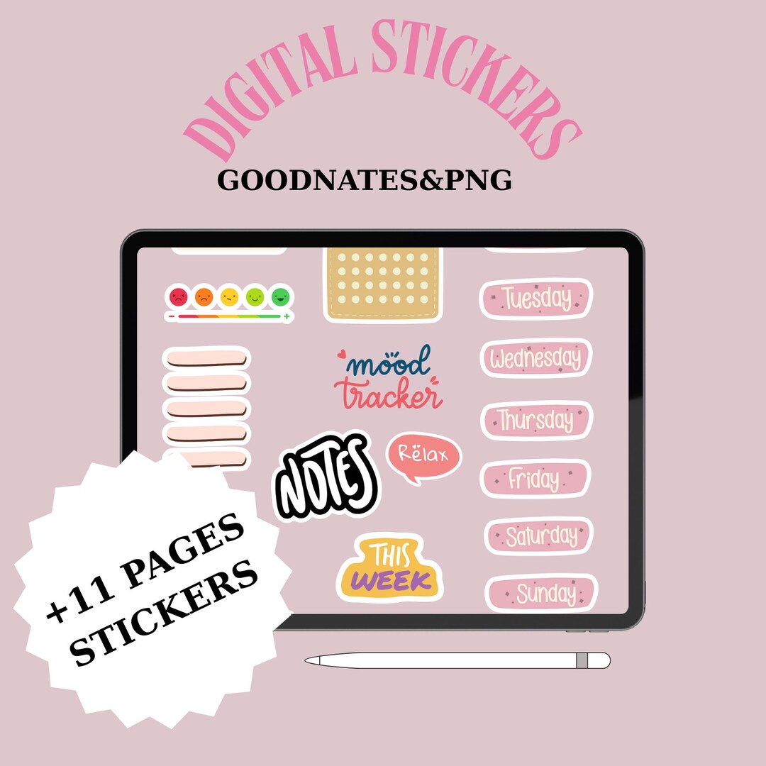 Aesthetic Digital Stickers | Dried Flowers & Fruits | Mood Tracker ...
