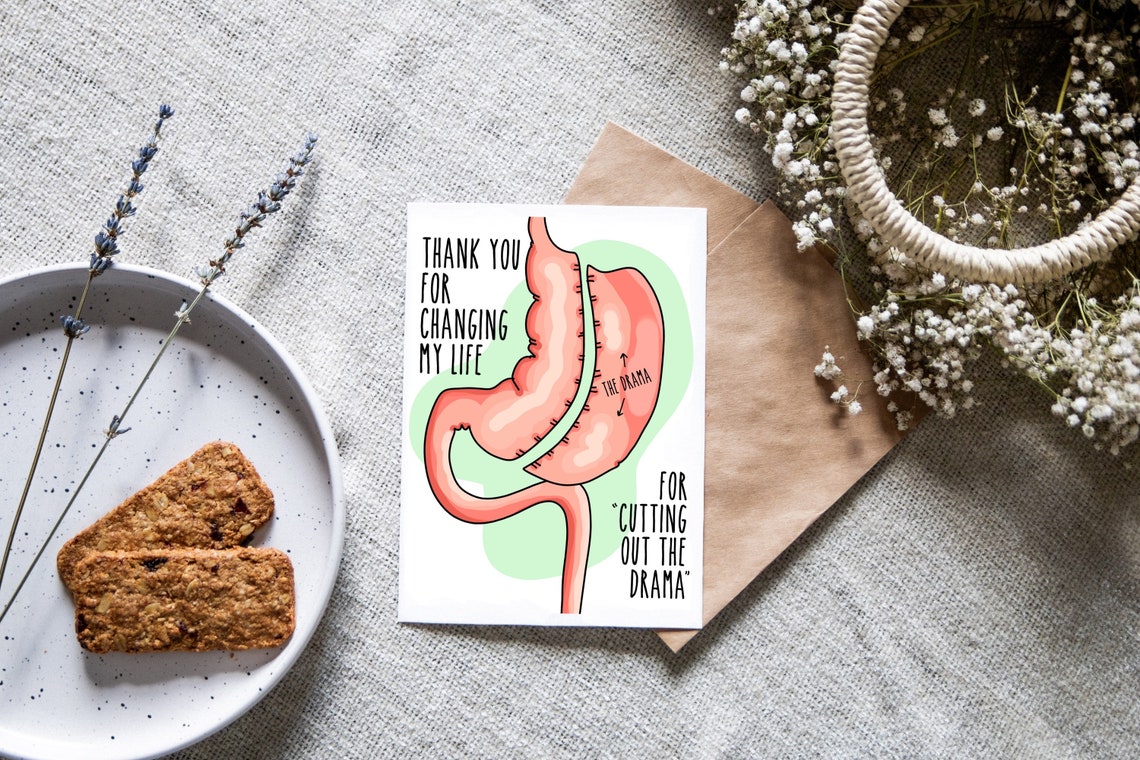Bariatric Surgery Thank You Card Gastric Sleeve SVG - Etsy