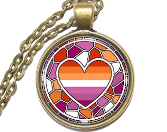 BIGENDER Necklace, Pride, Symbol, Flag, LGBT, Nickel Free, Art Pendant ...