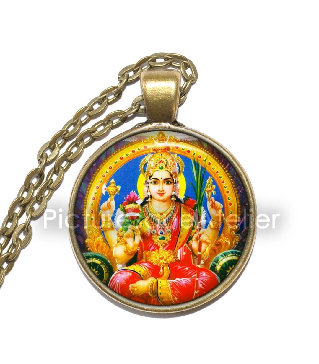 PARVATI Necklace, Deity, Hindu Goddess, Hindu Necklace, Religious ...