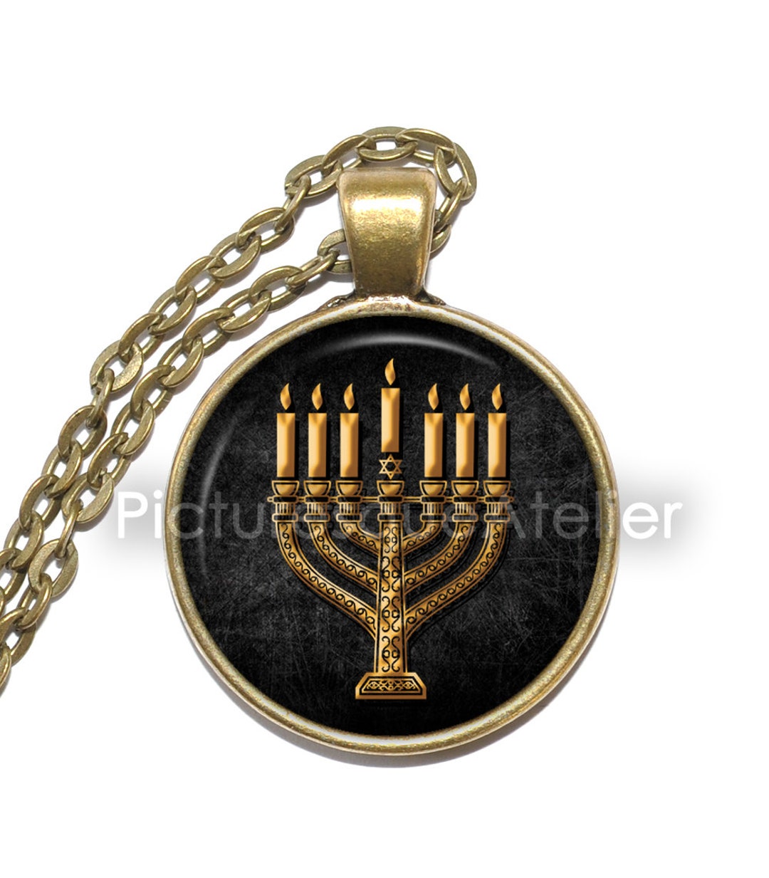 MENORAH Necklace, Universal Enlightenment, Light of God, Human ...