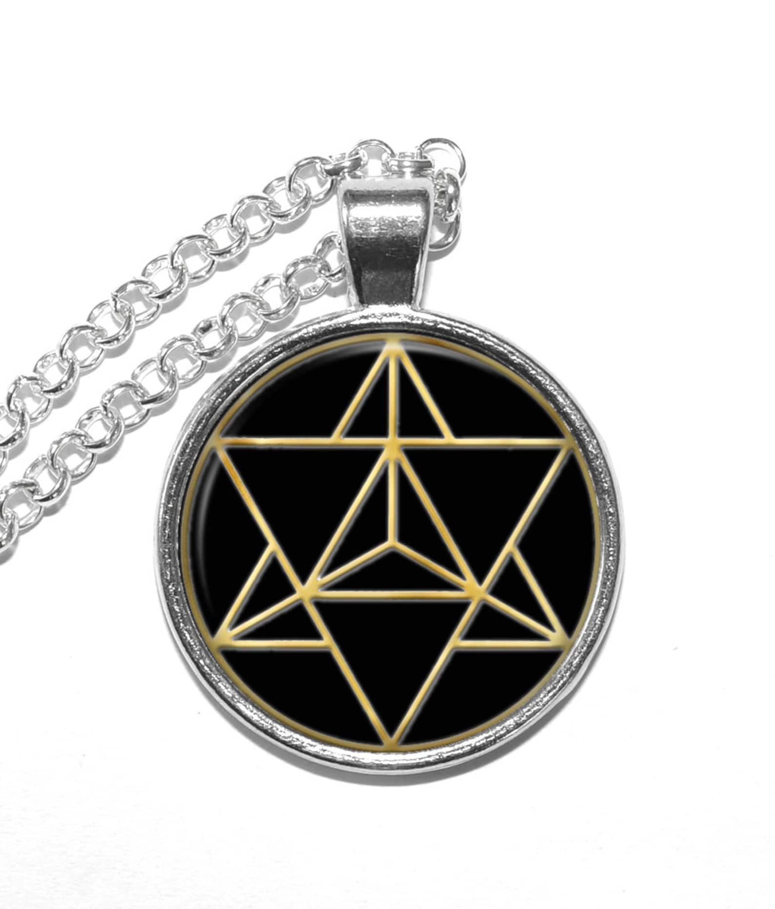 MERKABA Necklace, Symbol, Sacred Geometry, Meditation, Light, Spirit ...