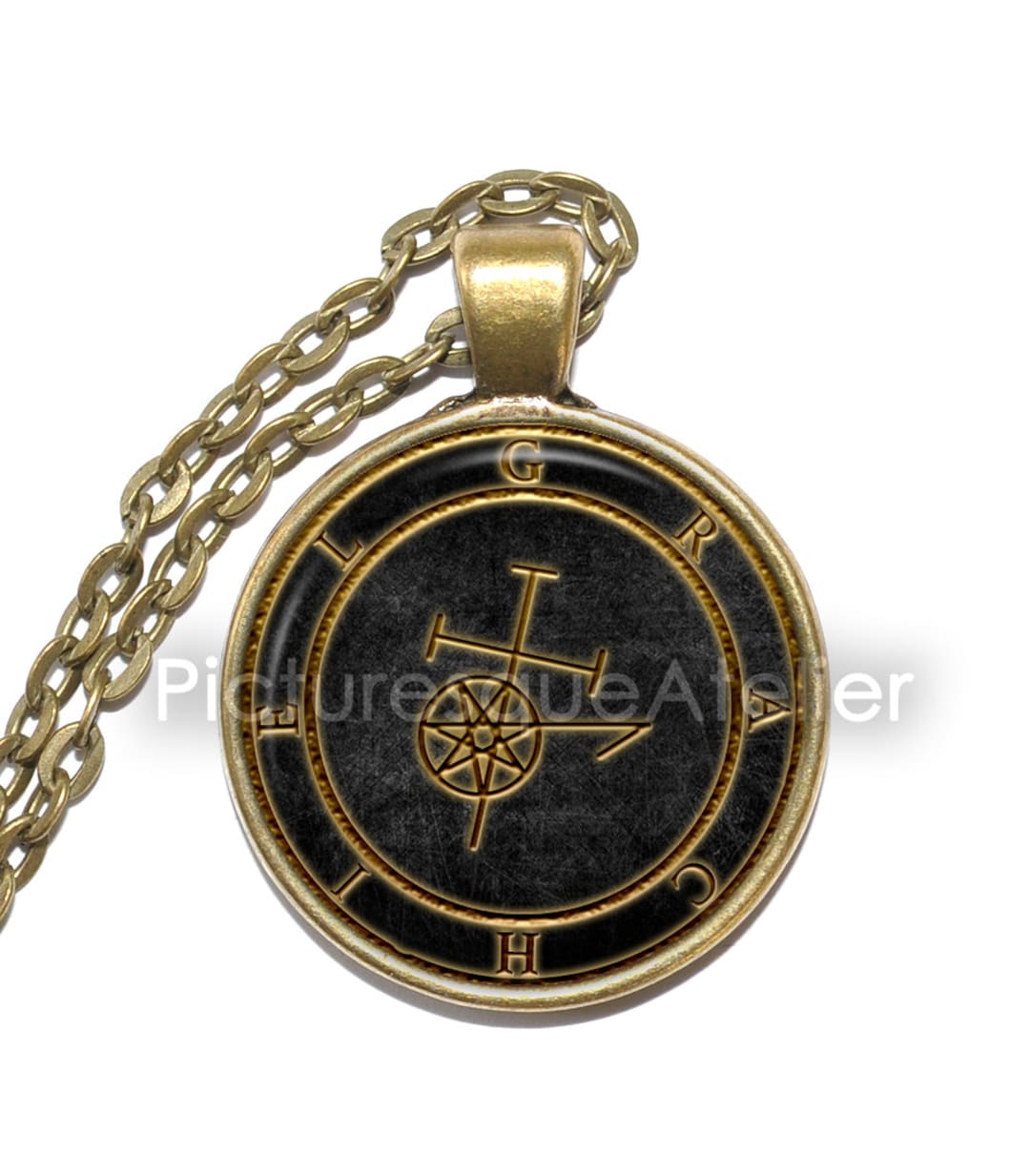 GRACHIEL Necklace, Summoning Sigil, Archdemon of the Dying Times, Glass ...