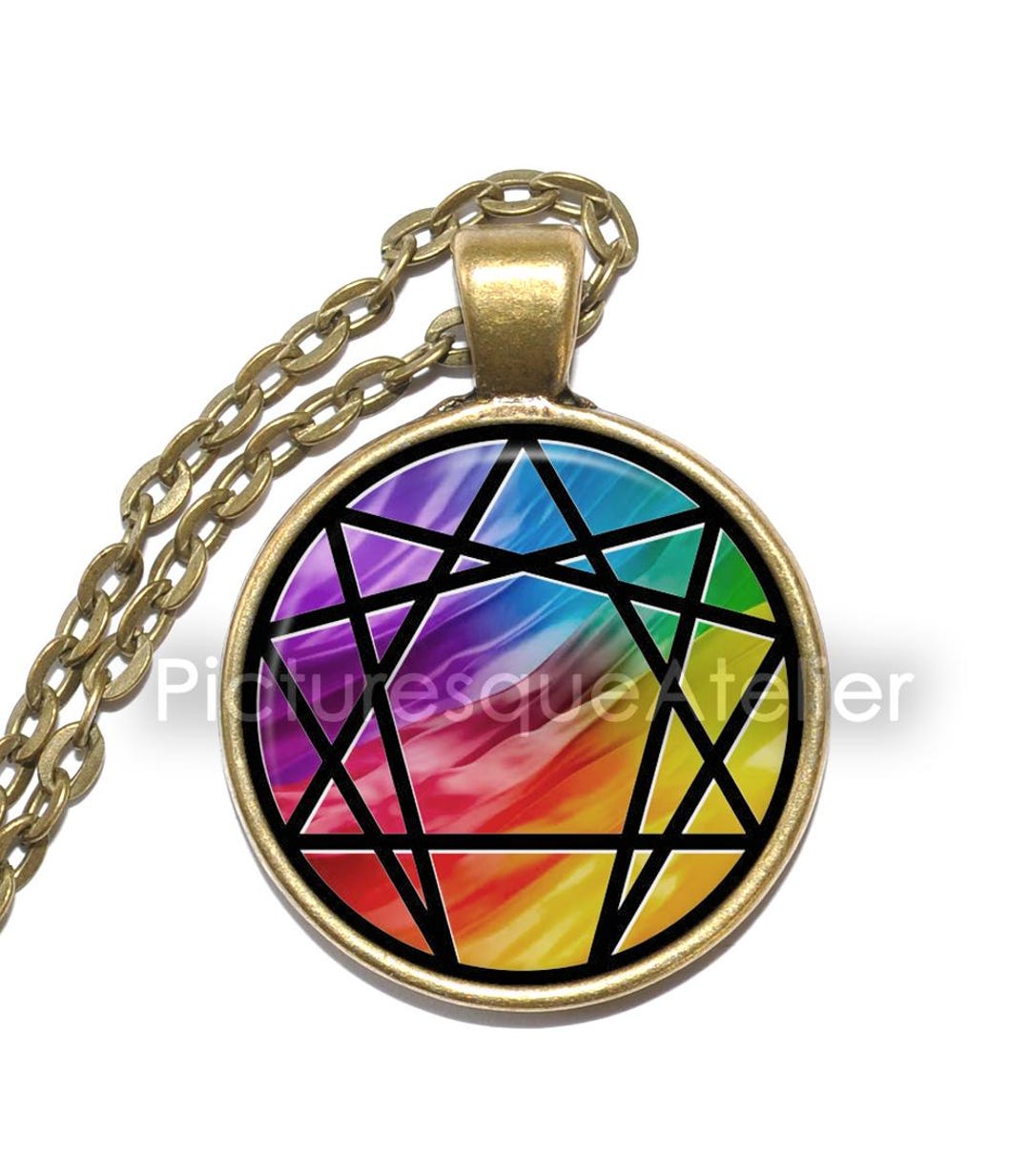 ENNEAGRAM SYMBOL Necklace, Personality Types, Human Behavior, Human ...