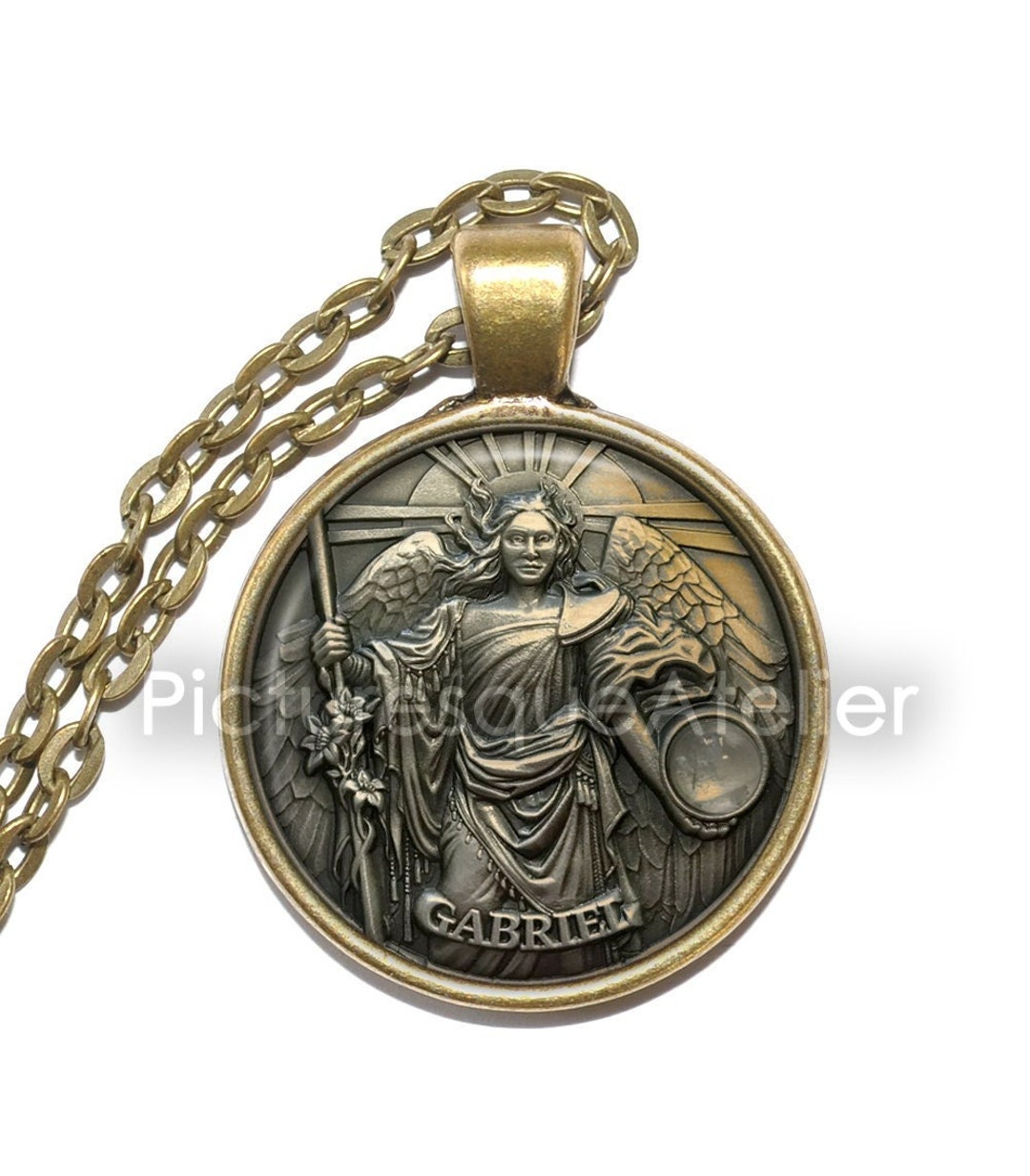 ARCHANGEL GABRIEL Necklace, Archangel, Messenger for God, Angel of ...