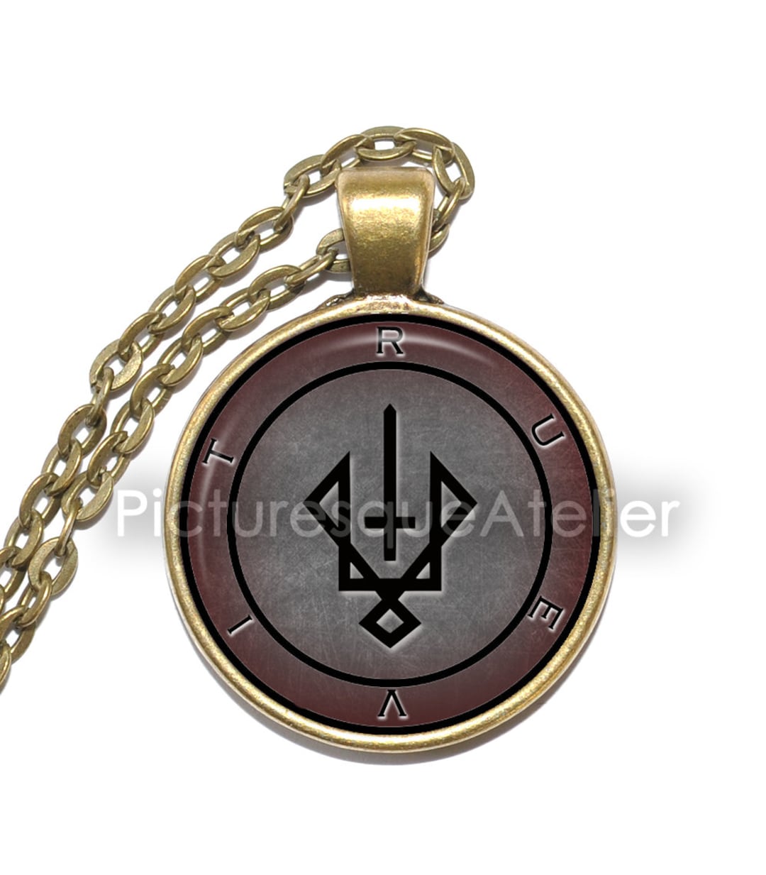 RUEVIT SYMBOL Necklace, Warrior God, Guardian, Protector of the Isle of ...