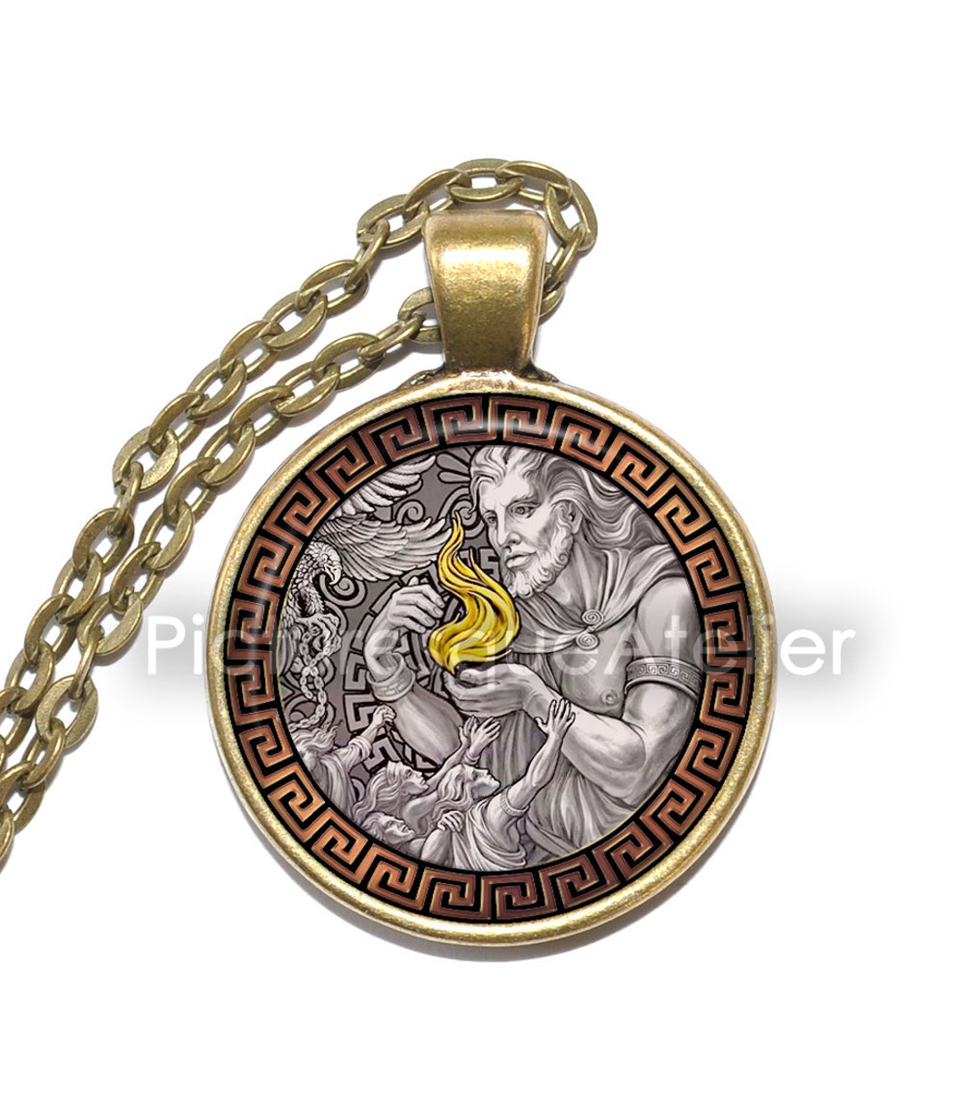 PROMETHEUS Necklace/keyring, God of Fire, Titan, Greek, Mythology, the ...