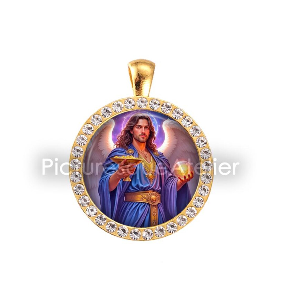 ARCHANGEL SACHIEL Pendant, Angel of Wealth, Angel of Abundance ...