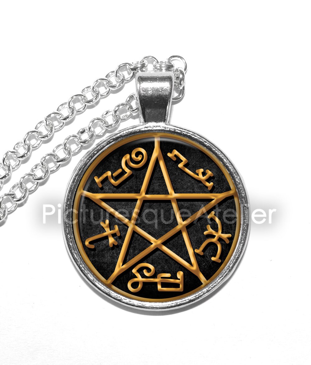 DEVIL'S TRAP Necklace, Symbol, Grimoire, Lesser Key of Solomon ...
