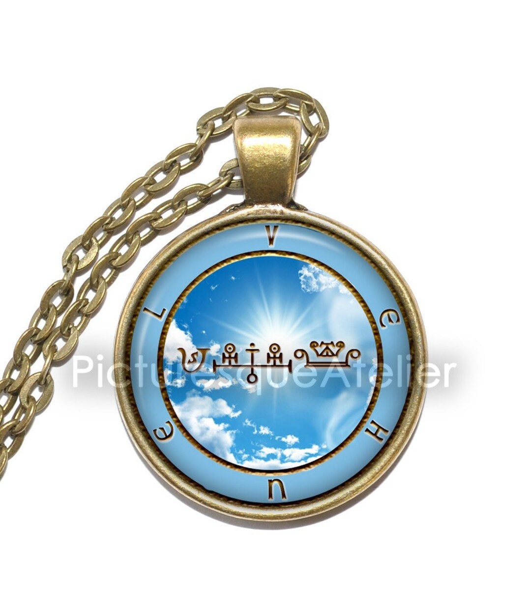 ANGEL VEHUEL SEAL Necklace, Guardian Angel, Talisman, Protection ...