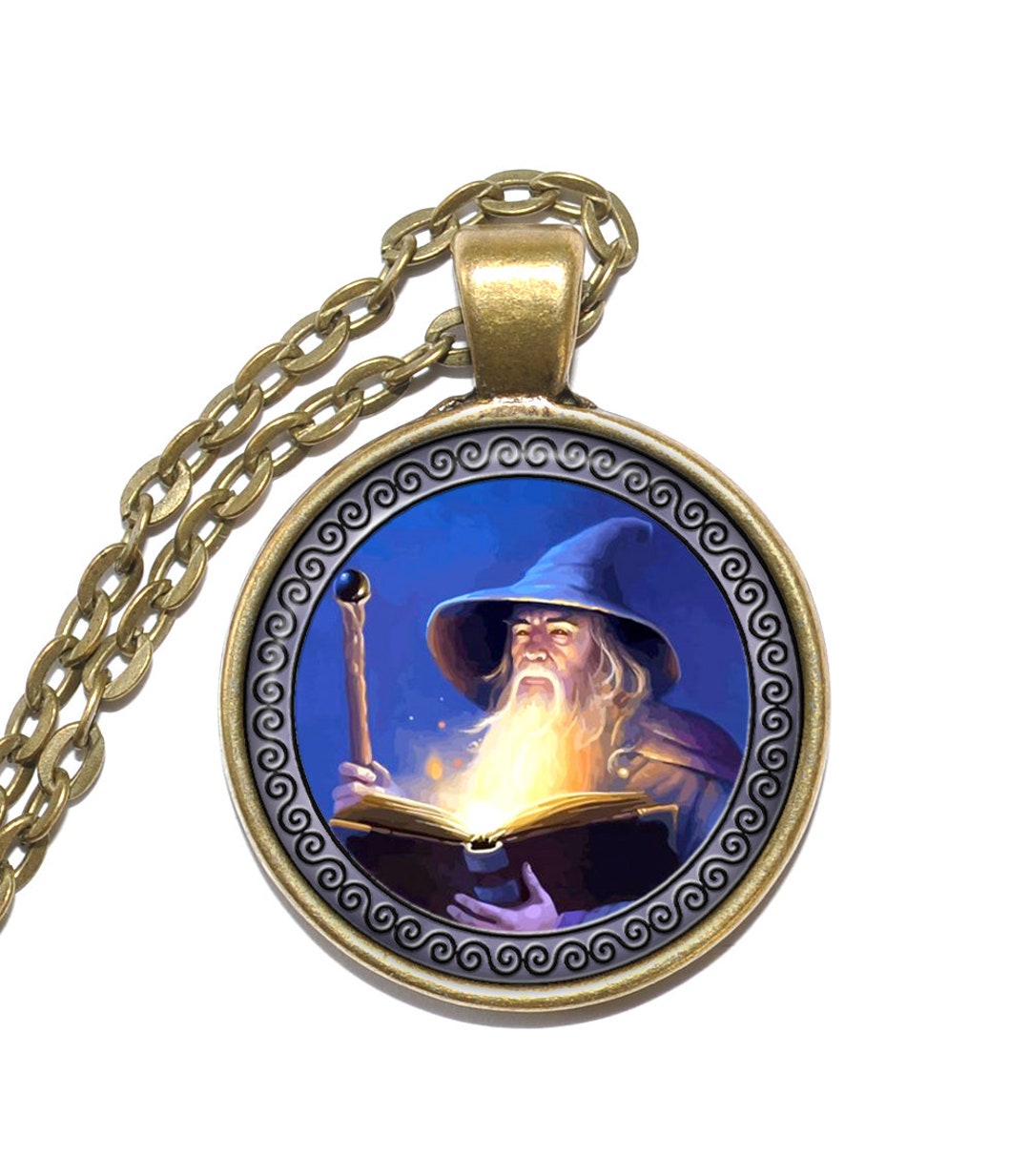 MERLIN Necklace, Wizard, Prophet, Bard, Sorcerer, Adviser, Druid, God ...