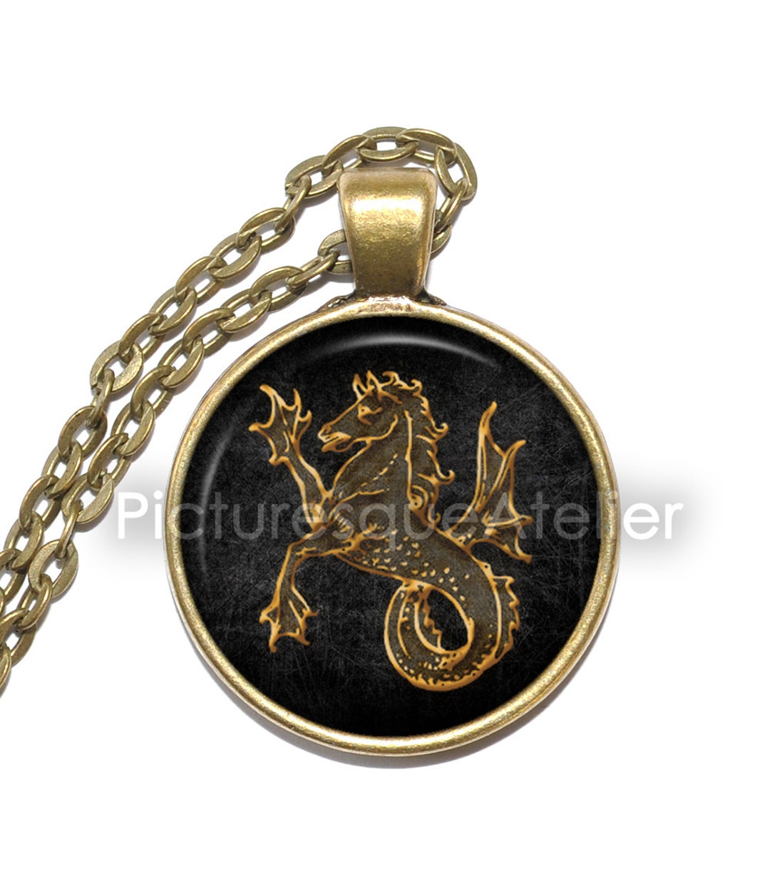 HIPPOCAMPUS SYMBOL Necklace, Power, Bravery, Helpfulness, Hope ...