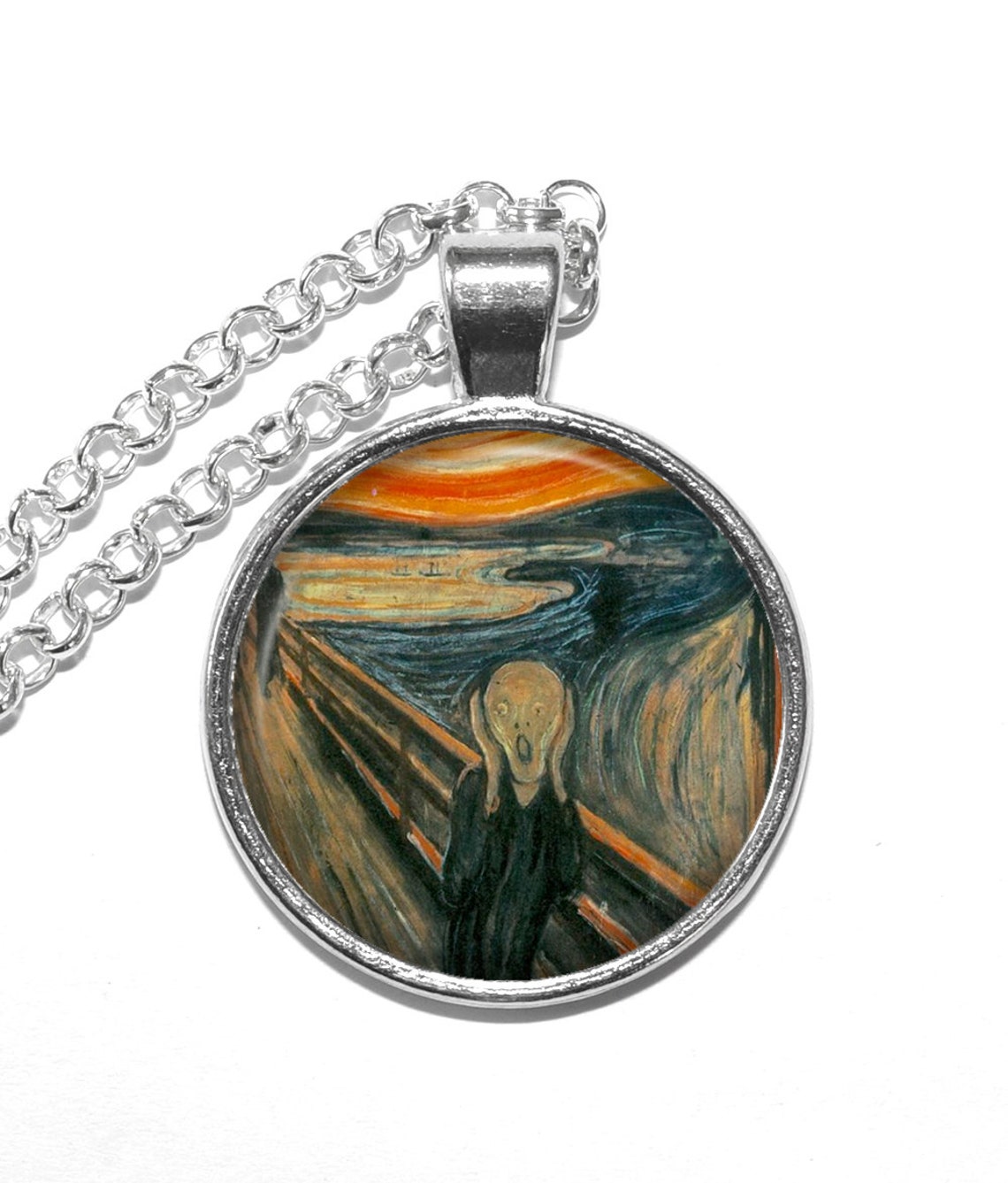 THE SCREAM Necklace Edvard Munch Skriet Painter Norwegian - Etsy