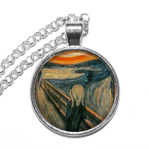 THE SCREAM Necklace, Edvard Munch, Skriet, Painter, Norwegian, Glass ...
