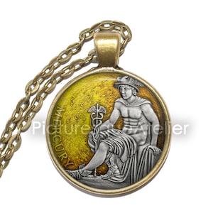 MERCURY Necklace, God of Merchants, God of Travelers, God of Thieves ...