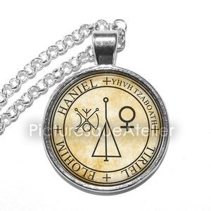 ARCHANGEL HANIEL SEAL Necklace, Archangel, Joy of God, Angel of Joy ...