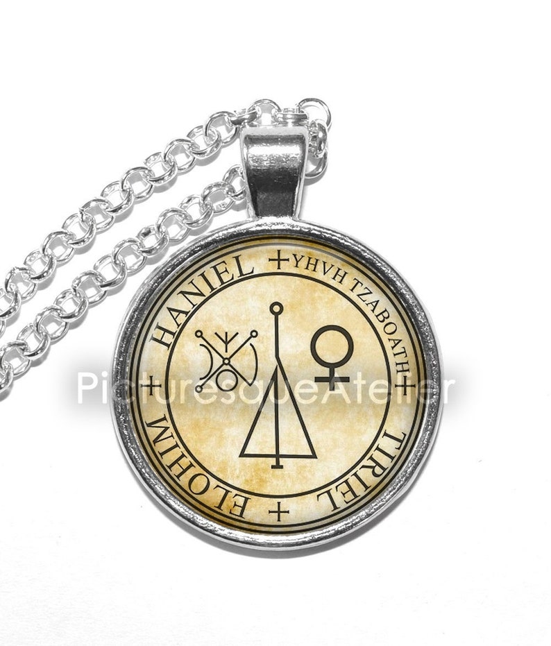 ARCHANGEL HANIEL SEAL Necklace, Joy of God, Angel of Joy, Angel of ...