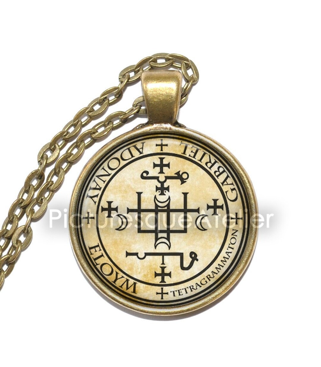 ARCHANGEL GABRIEL SEAL Necklace, Archangel, Messenger for God, Angel of ...