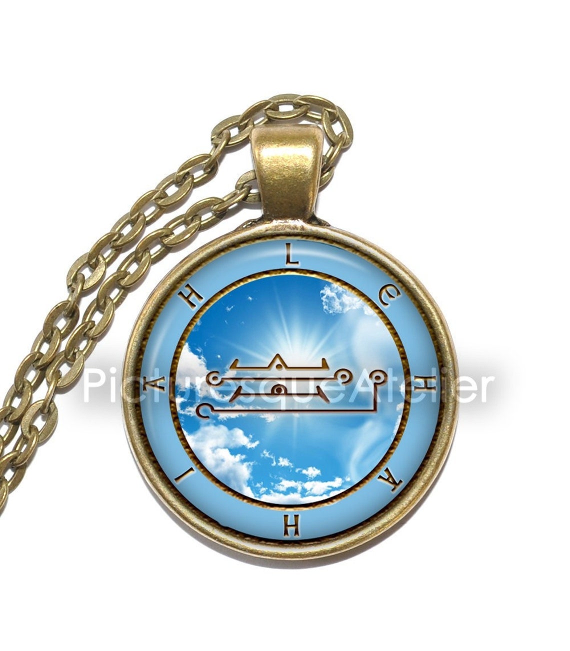 ANGEL LEHAHIAH SEAL Necklace Guardian Angel Talisman - Etsy